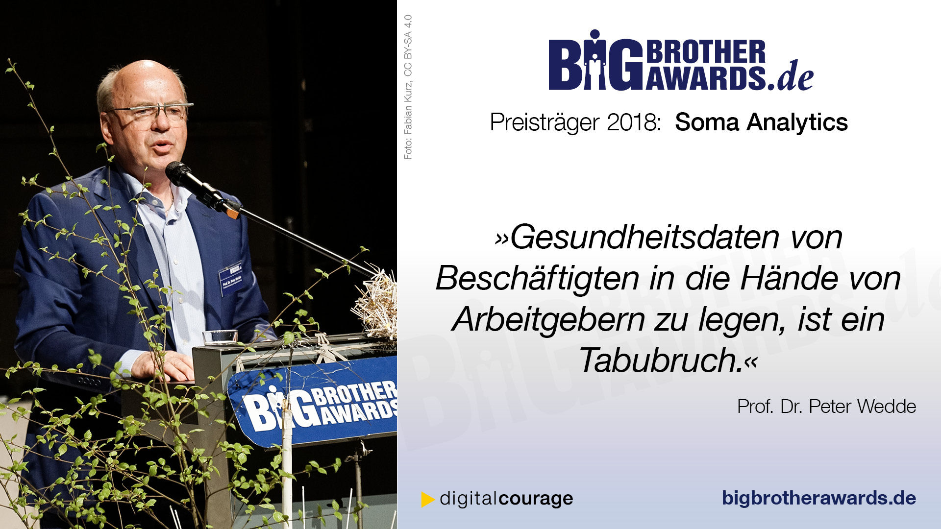 Die Preisträger der BigBrotherAwards 2018